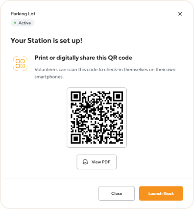 What is a QR check-in station and how do you use it?