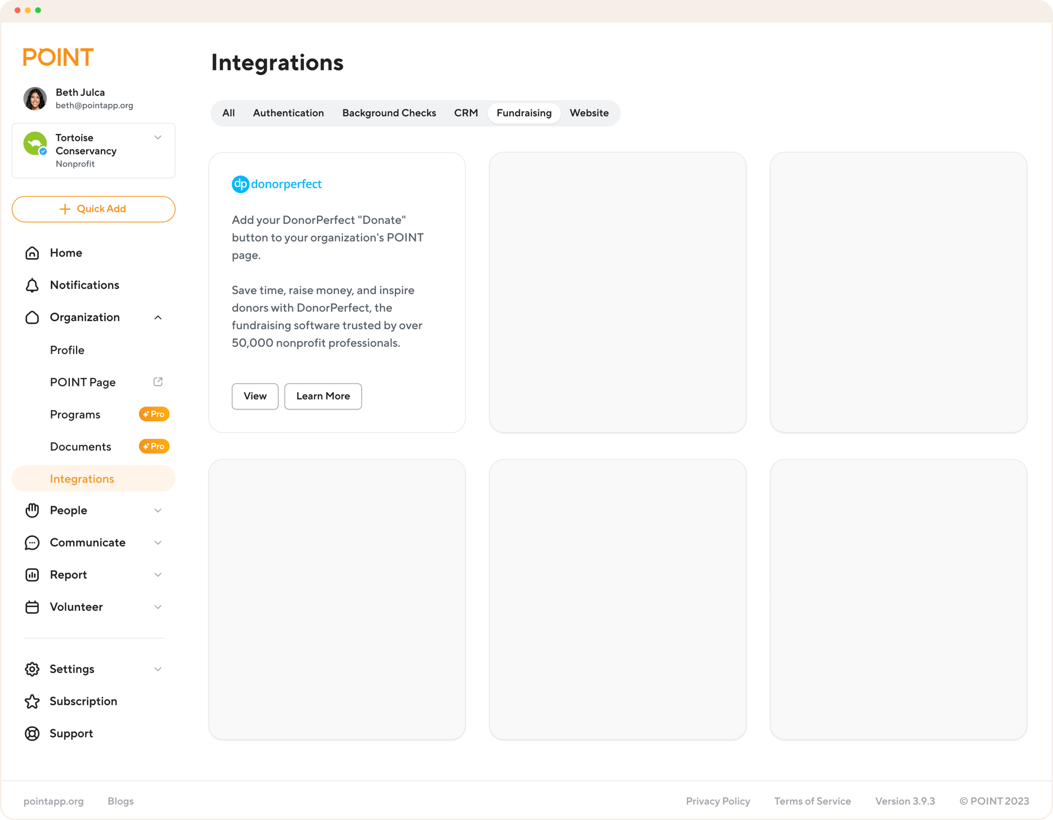 DonorPerfect Integration
