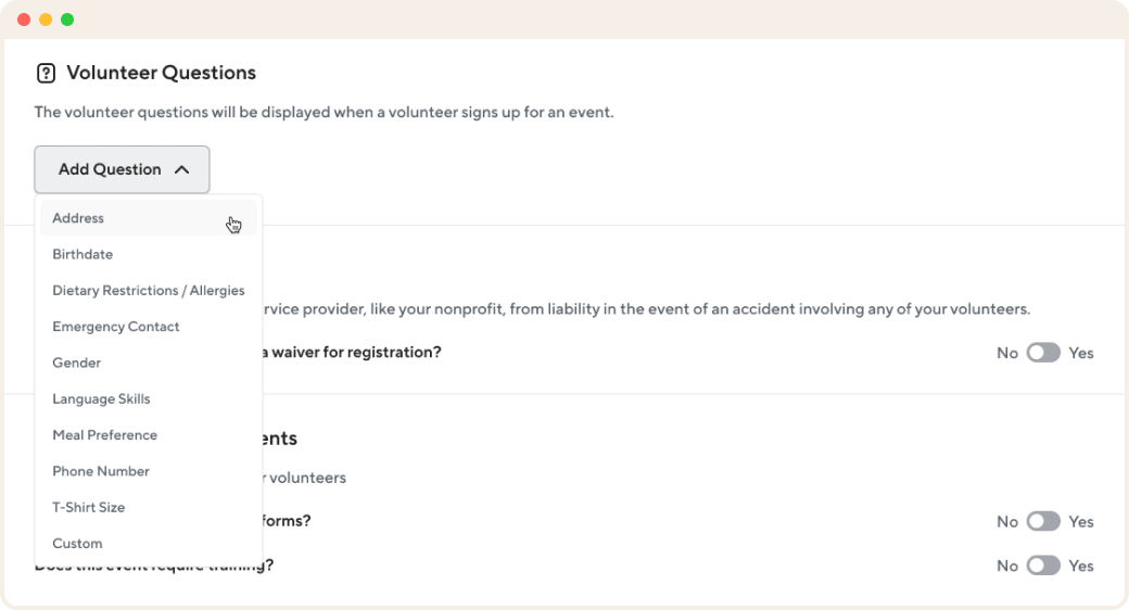 How to add custom questions or form to registration? (Pro)