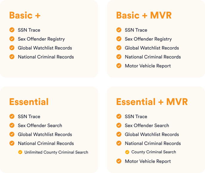 Background Check Packages