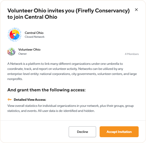 How to accept network invites?