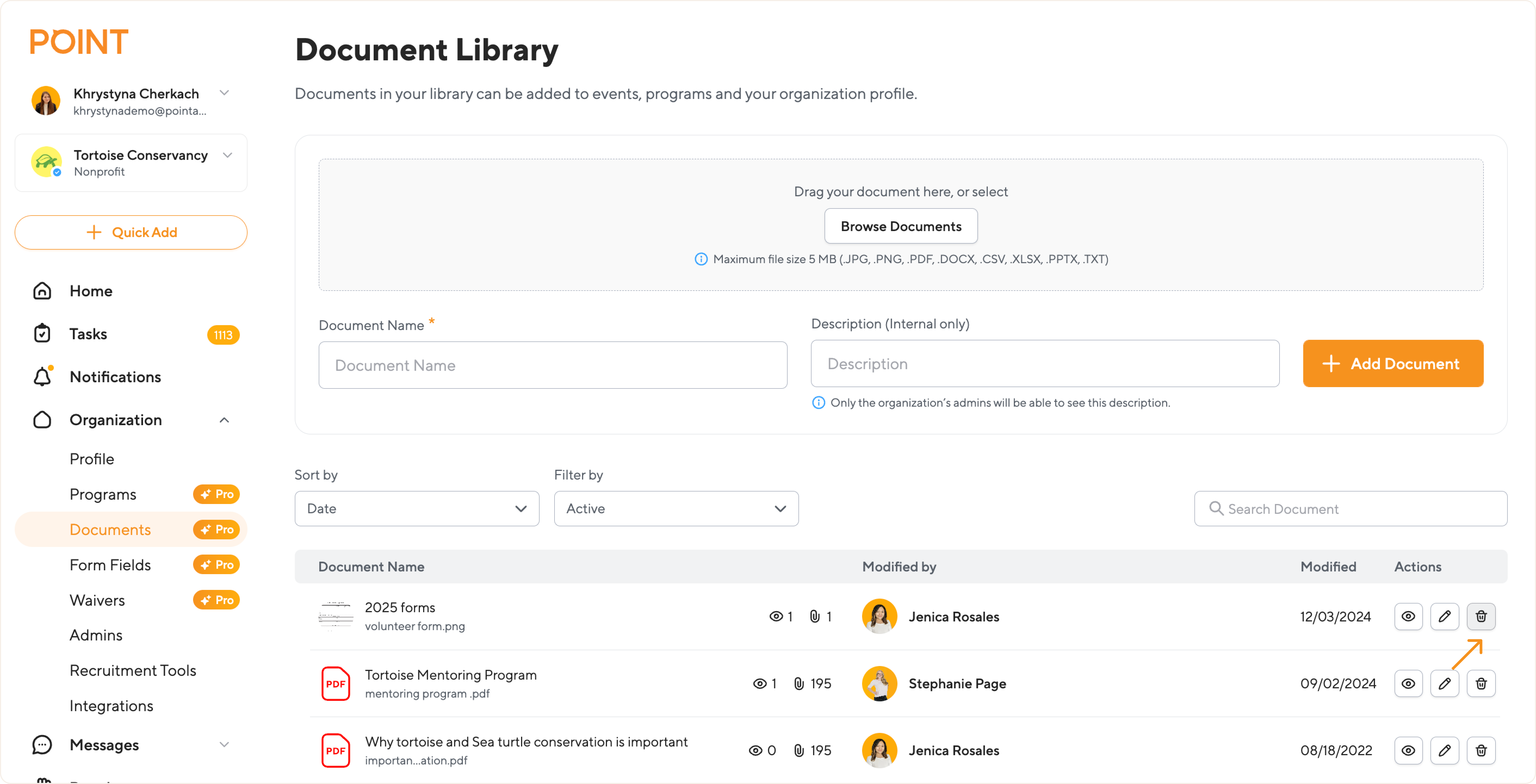 How do you Add, Edit, and Delete Documents (Pro)?