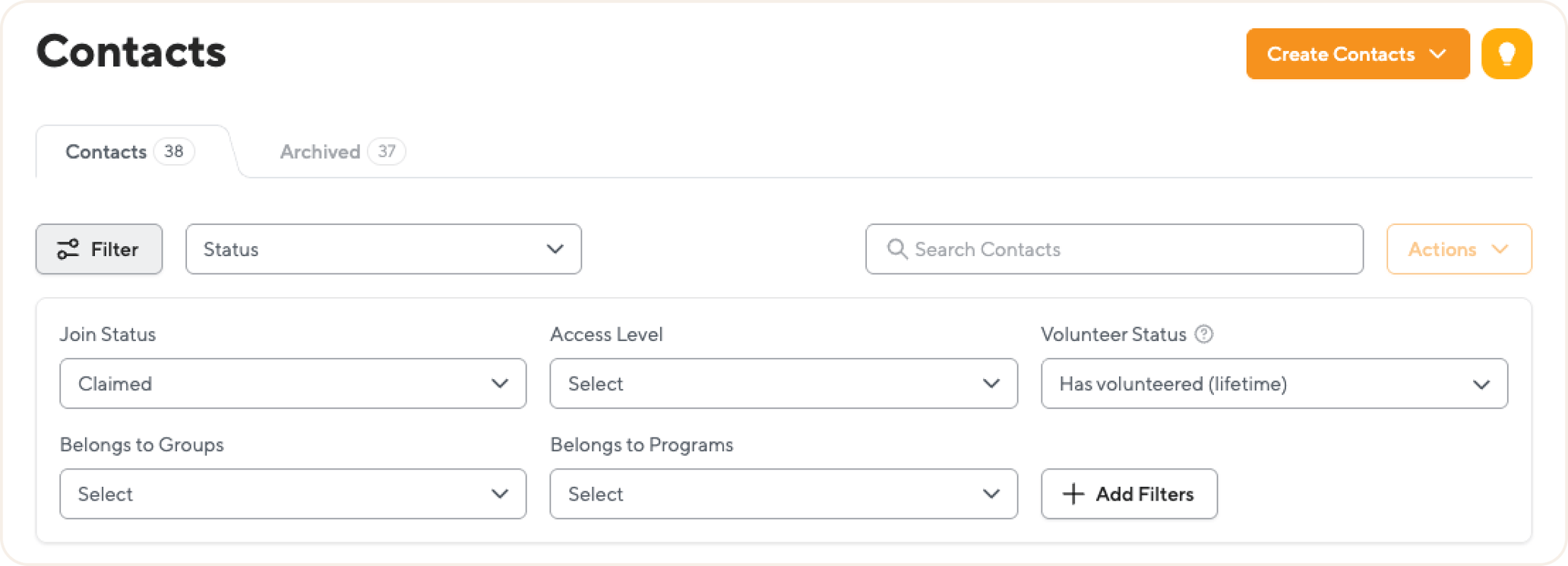 What are contacts?